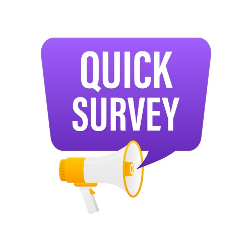 Quick survey badge icon check list and stopwatch Vector Image