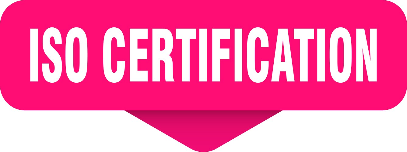 Iso certification sticker sign Royalty Free Vector Image