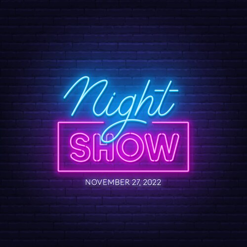 Neon sign night party on a dark background Vector Image