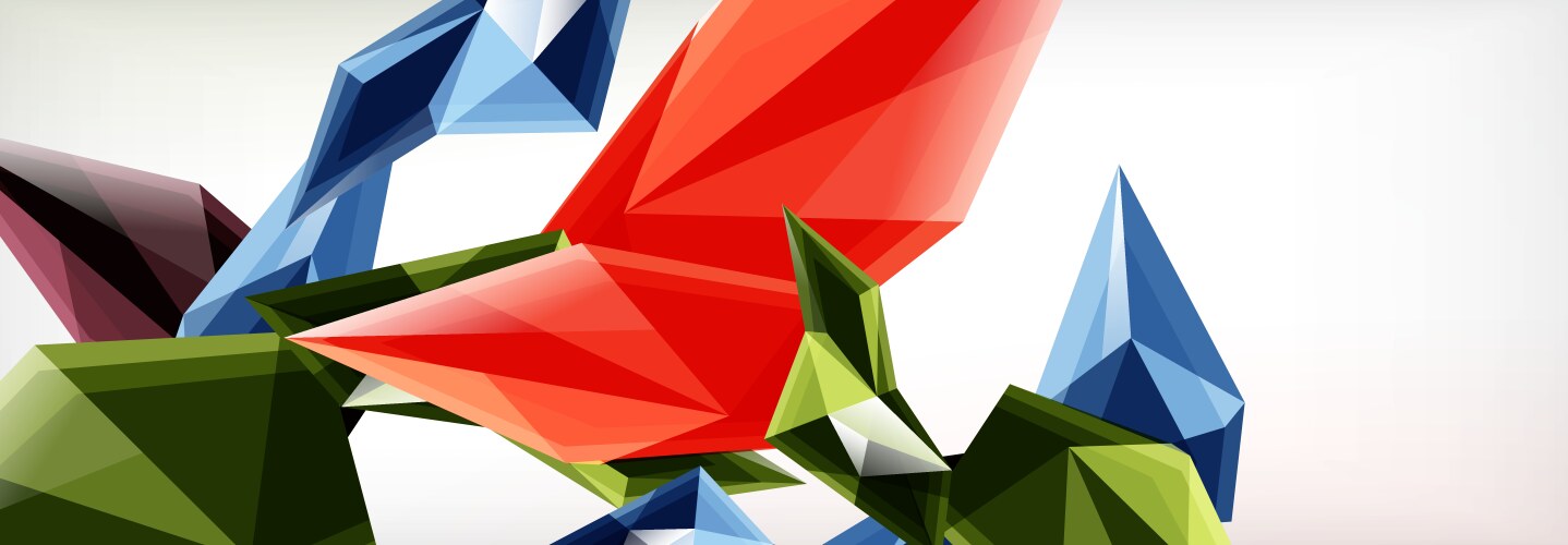 3d triangles and pyramids abstract Royalty Free Vector Image