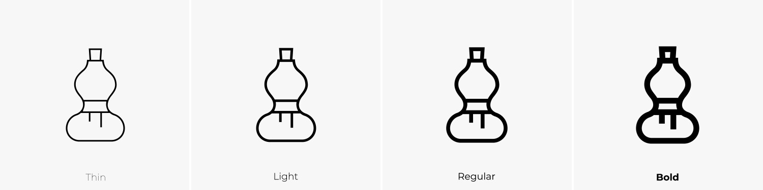 Drought icon thin light regular and bold style Vector Image