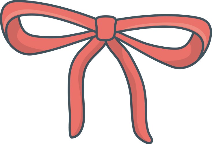 Cute decorative ribbon cartoon Royalty Free Vector Image