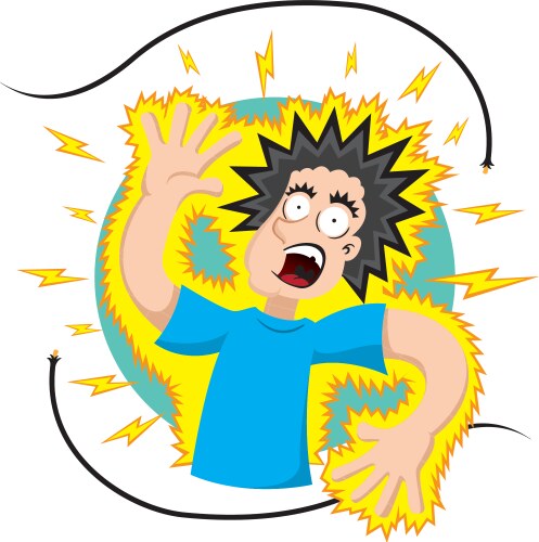 Electric shock Royalty Free Vector Image - VectorStock