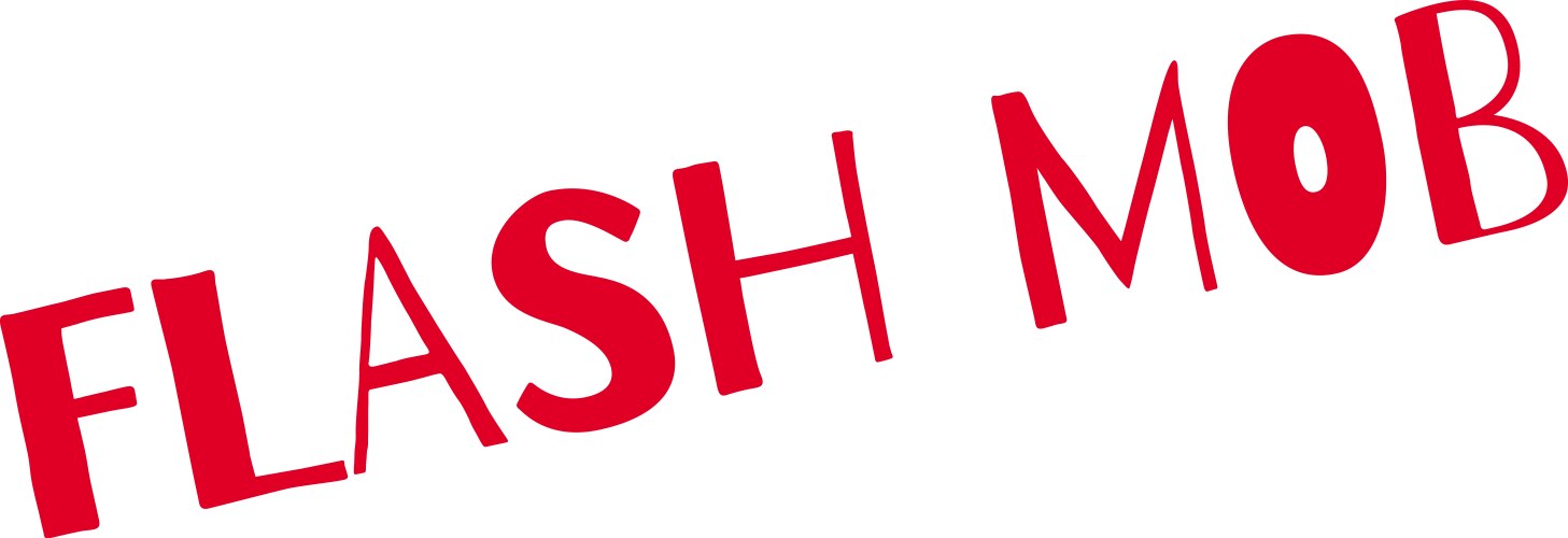 Flash mob rubber stamp Royalty Free Vector Image