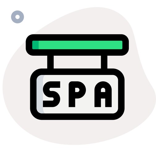 Spa sign board layout isolated on a white Vector Image