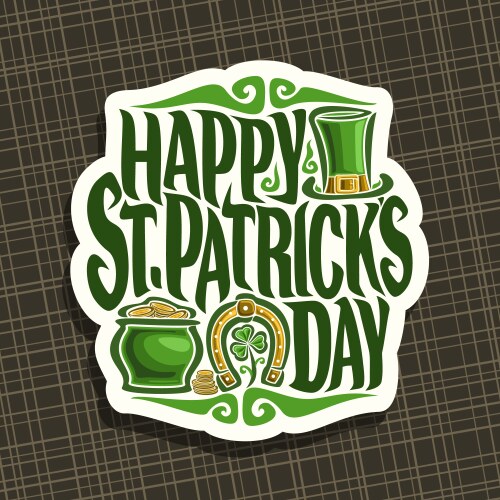Logo for saint patricks day Royalty Free Vector Image