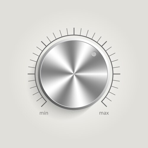 Volume knob Royalty Free Vector Image - VectorStock