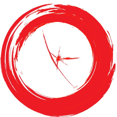 Red enso symbol Royalty Free Vector Image - VectorStock