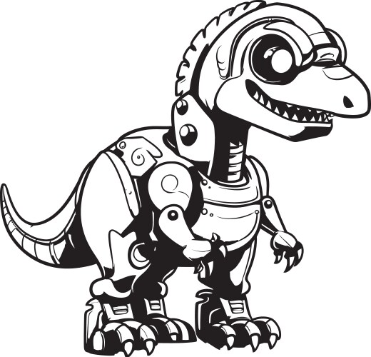 Mechsaur futuristic robot dinosaur symbol t rex Vector Image