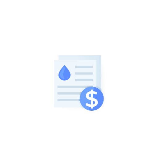 Water utility bill icon Royalty Free Vector Image
