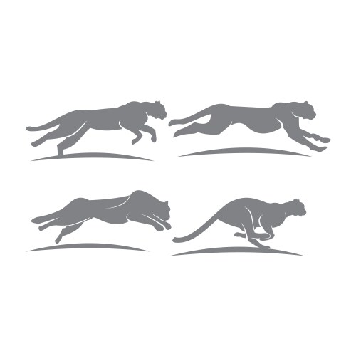 Cheetah run particle Royalty Free Vector Image