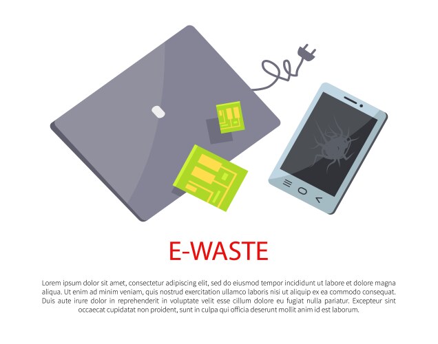 E-waste icons collection Royalty Free Vector Image