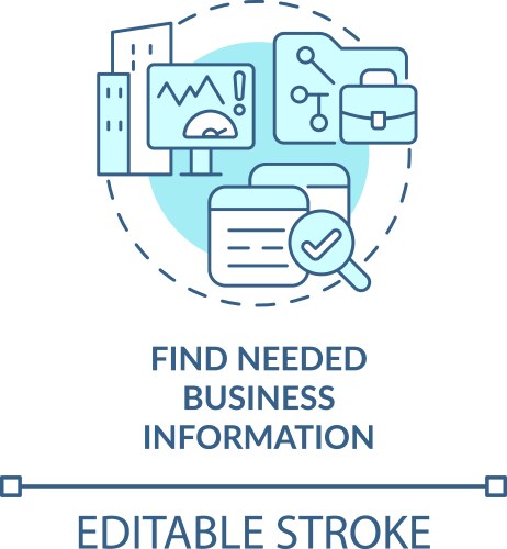 Find information quickly concept icon Royalty Free Vector