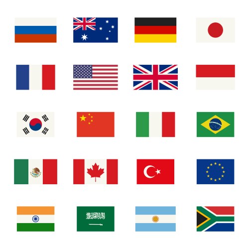 Country flags icons Royalty Free Vector Image - VectorStock