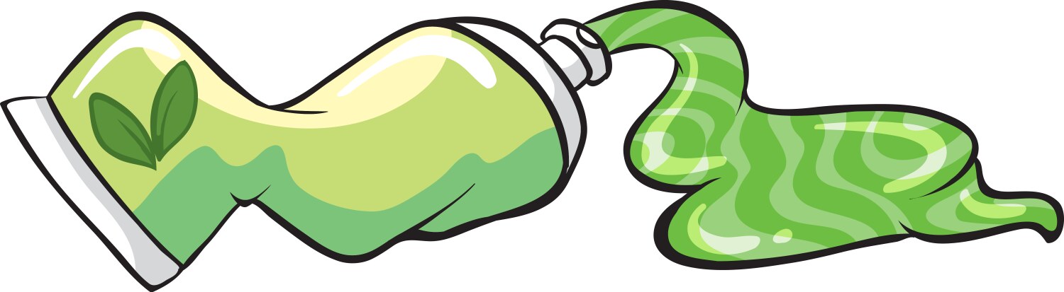 Cartoon toothpaste and toothbrush Royalty Free Vector Image