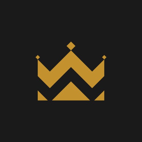 Crown Gold Icon Royalty Free Vector Image Vectorstock
