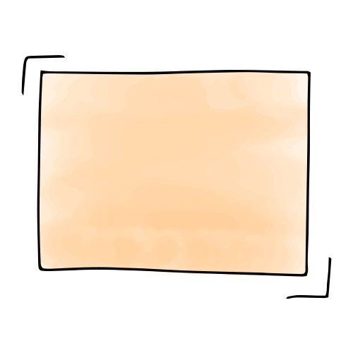 Hand drawn doodle watercolour frame with copy Vector Image