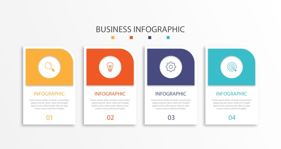 Infographic label design template with icons Vector Image