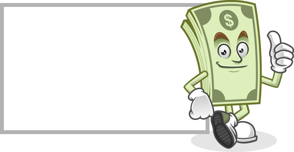 Money character design or mascot perfect Vector Image
