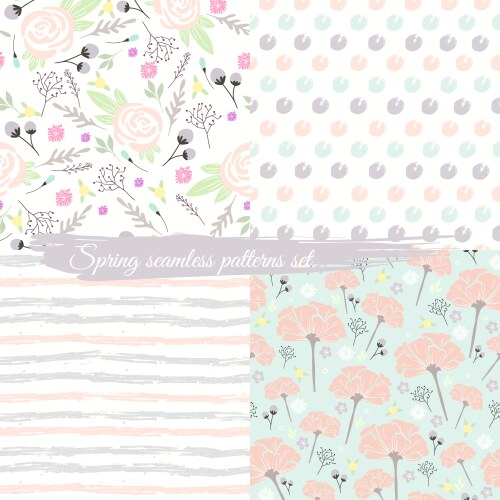 Cute seamless floral pattern Royalty Free Vector Image