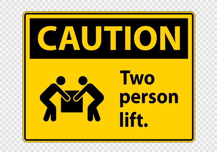 Two person lift symbol sign isolate Royalty Free Vector