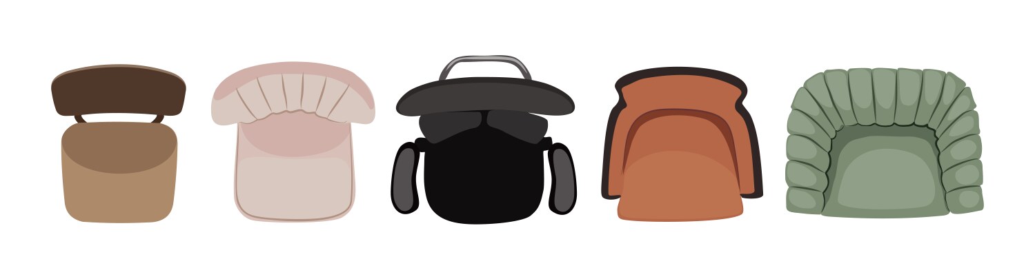 Armchairs chairs interior design set top view Vector Image