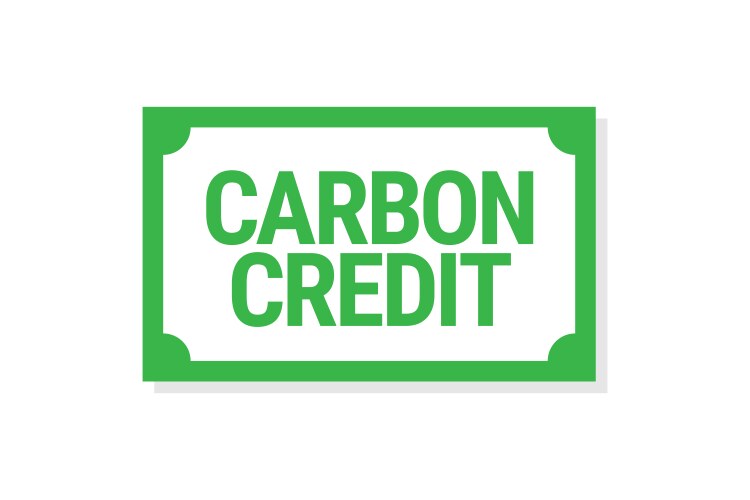 Carbon credit icon concept Royalty Free Vector Image