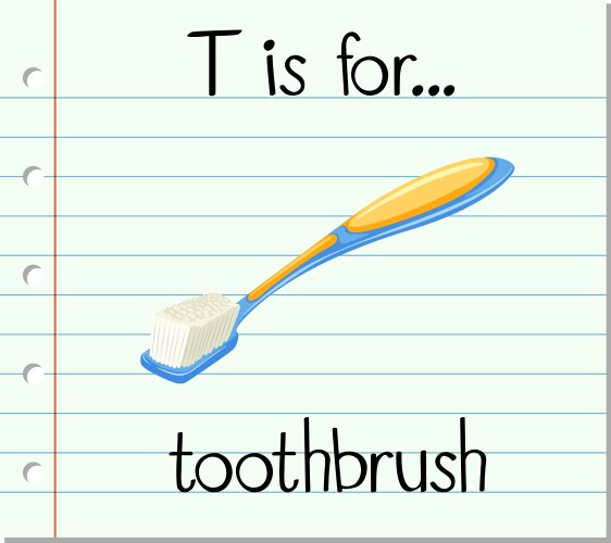 Flashcard letter t is for table Royalty Free Vector Image