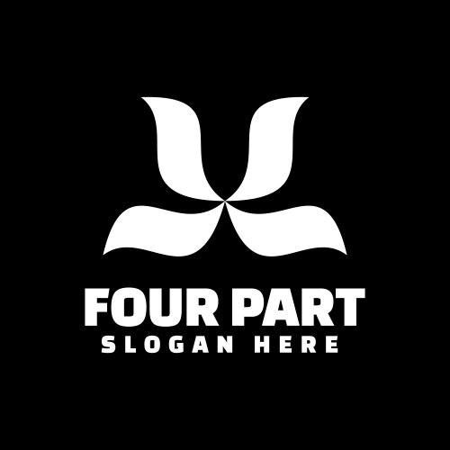 Four Part Puzzle Icon Royalty Free Vector Image