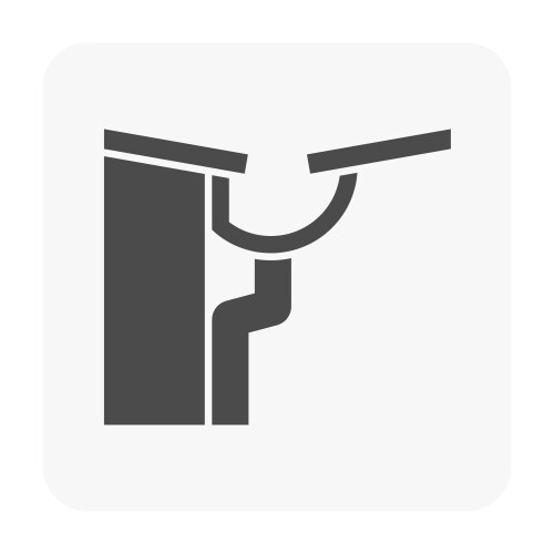 Gutter drainage icon Royalty Free Vector Image