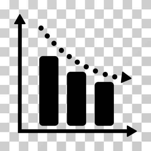 Negative Trend Graph Down Arrow Decline Vector Images (over 420)