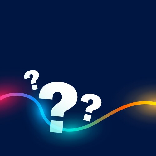 Neon question mark with glitch effect abstract Vector Image