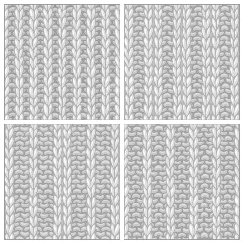 Seamless ribbing stitch pattern Royalty Free Vector Image