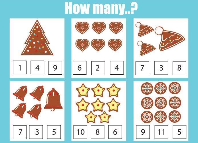 Math educational game for children mathematical Vector Image