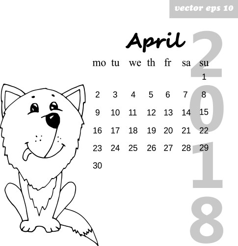 Month April Cartoon Vector Images (over 1,100)