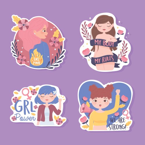 Girl Stickers Vector Images (over 54,000)