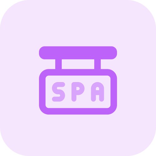 Spa sign board layout isolated on a white Vector Image