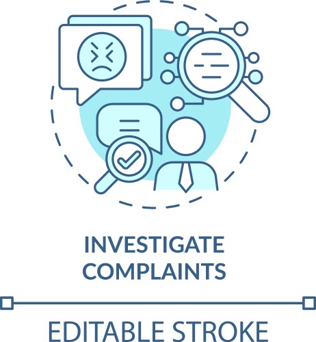 Complaints red concept icon Royalty Free Vector Image