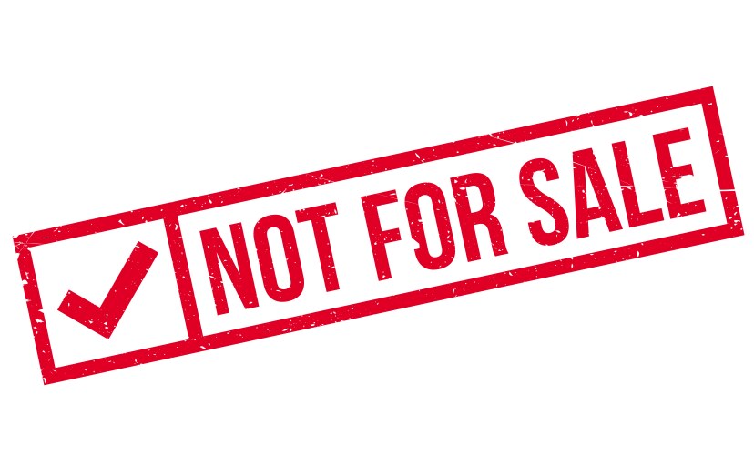 Not for sale rubber stamp Royalty Free Vector Image