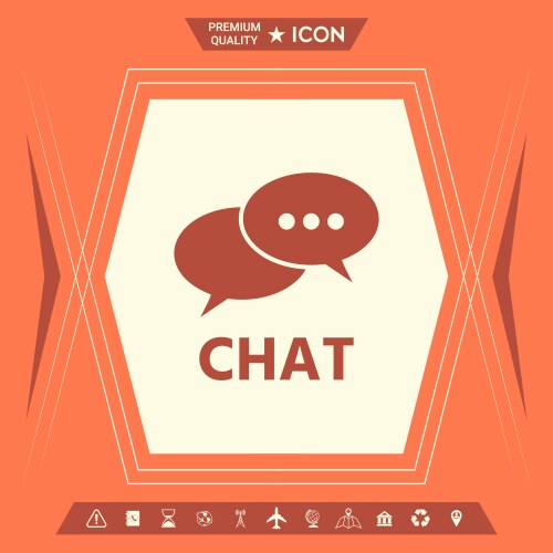 Chat button icon Royalty Free Vector Image - VectorStock