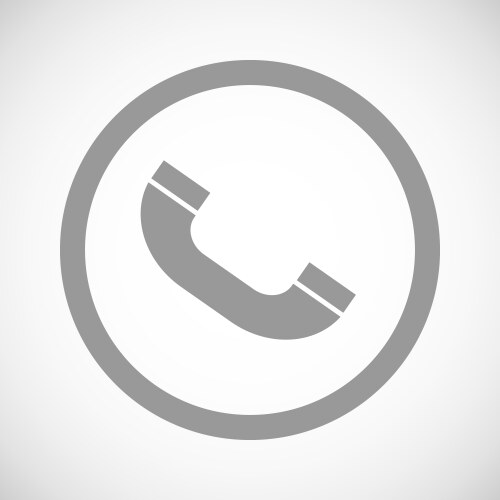 Monochrome round phone icon Royalty Free Vector Image