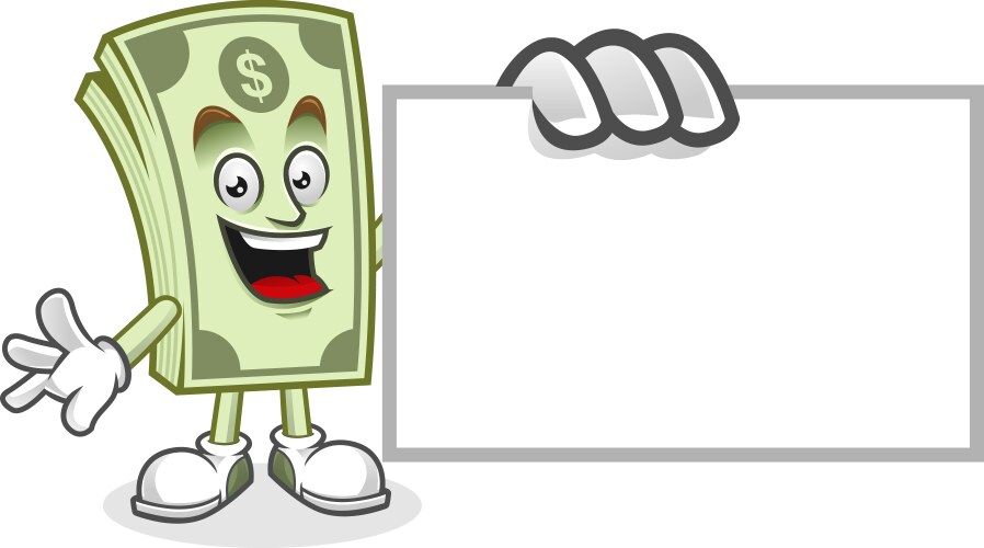 Money character design or mascot perfect Vector Image
