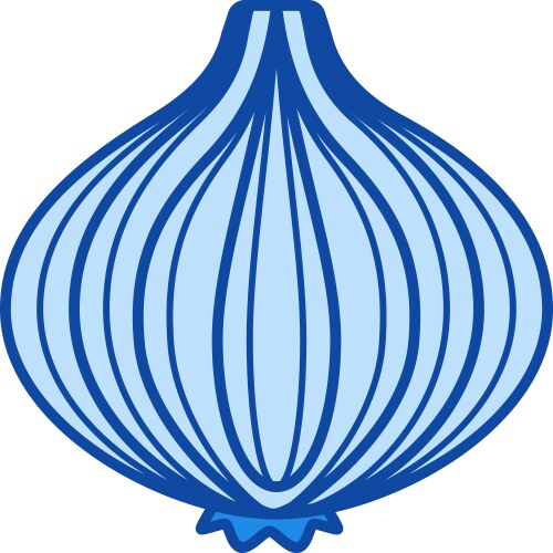 Onion bulb line icon Royalty Free Vector Image