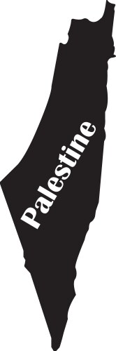 Palestine map Royalty Free Vector Image - VectorStock