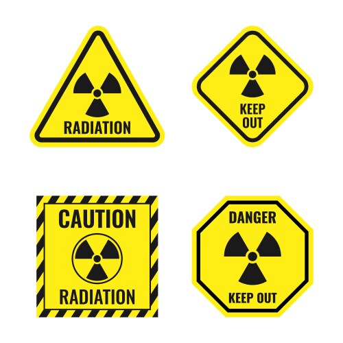 Nuclear radiation symbol - radioactive sign Vector Image