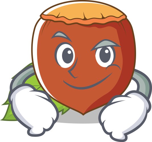 Professor hazelnut character cartoon style Vector Image