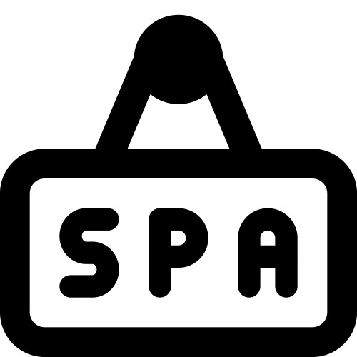 Spa sign board layout isolated on a white Vector Image