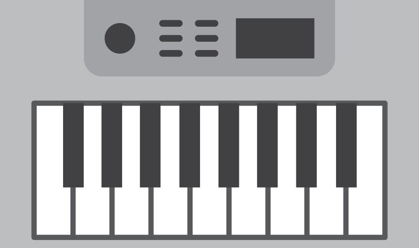 Synth console isolated icon Royalty Free Vector Image
