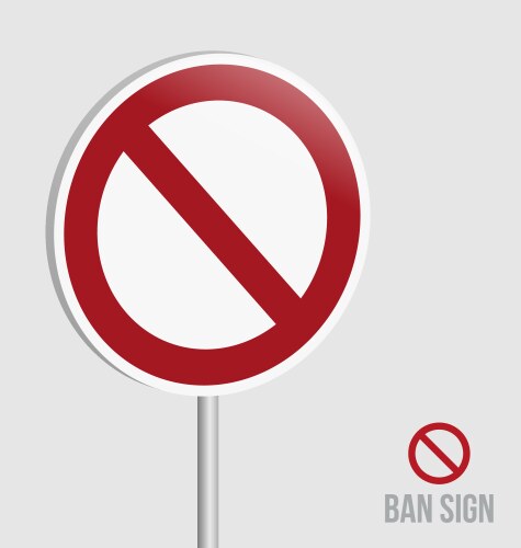 Ban photo icon label Royalty Free Vector Image