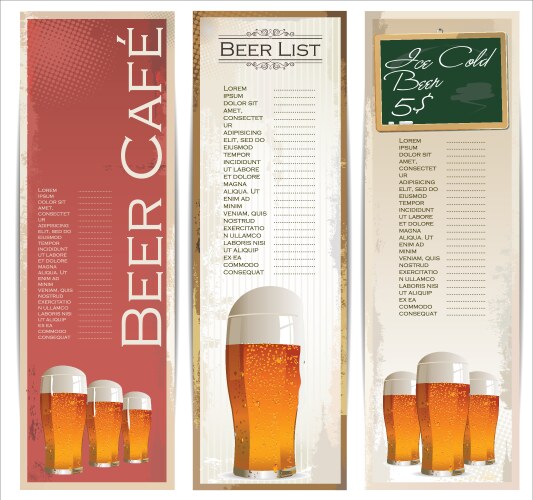 Different shaped red vertical banner flags Vector Image